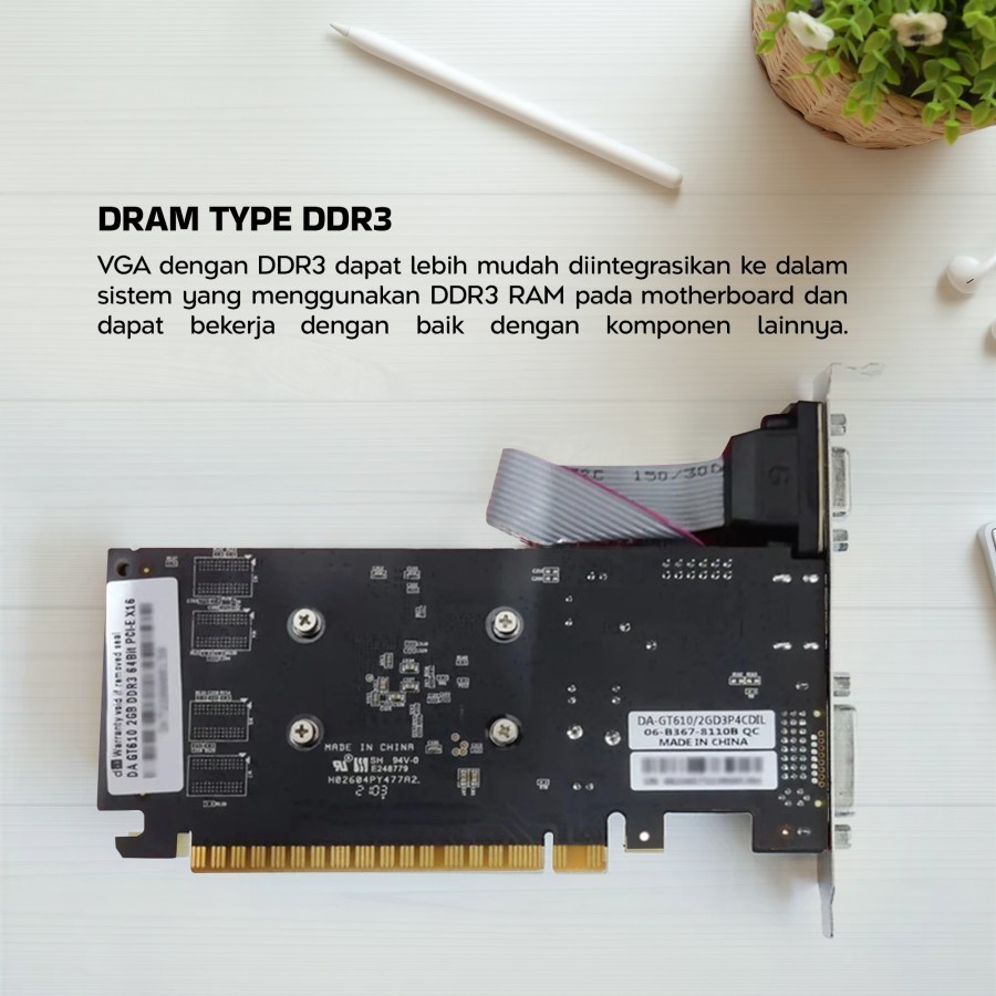 VGA CARD DIGITAL ALLIANCE GT 610 2GB GDDR3 64Bit NVIDIA GPU GRAPHIC