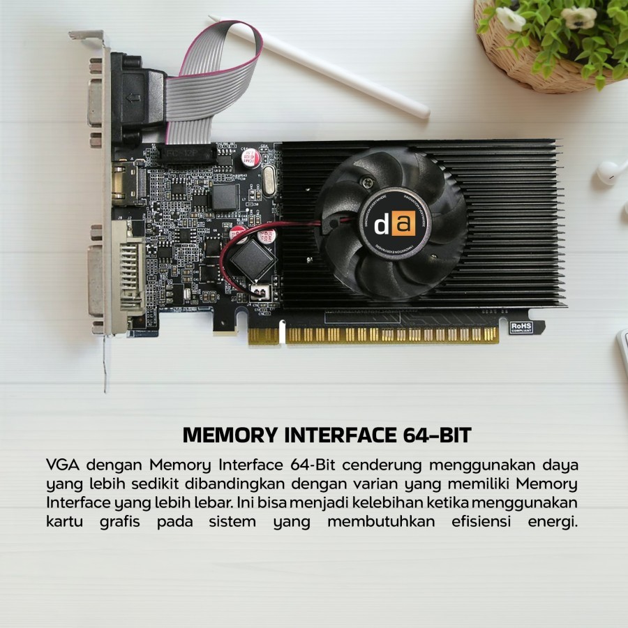 VGA CARD DIGITAL ALLIANCE GT 610 2GB GDDR3 64Bit NVIDIA GPU GRAPHIC